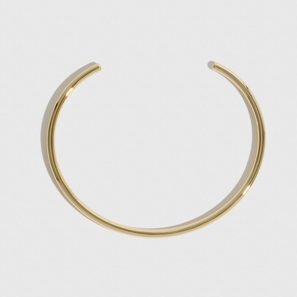 Le Neck Cuff Necklace | Collier rigide doré au design minimaliste ...